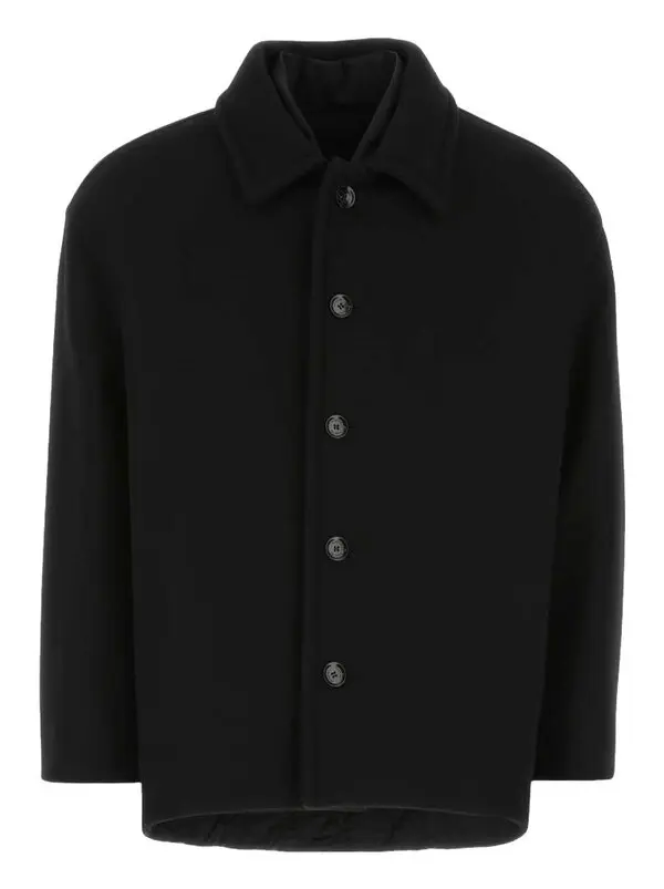 Valentino Garavani Button-up Overshirt Jacket - Black