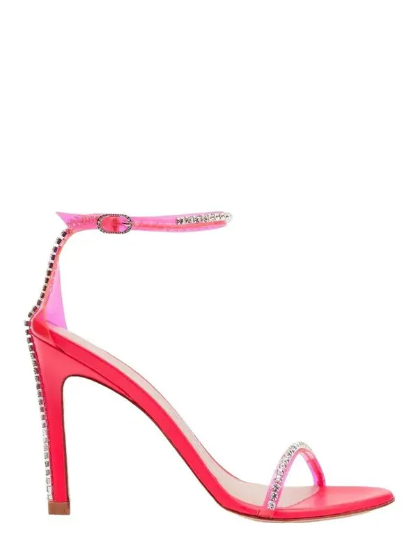 STUART WEITZMAN Embellished 120mm Heel Sandals - Red