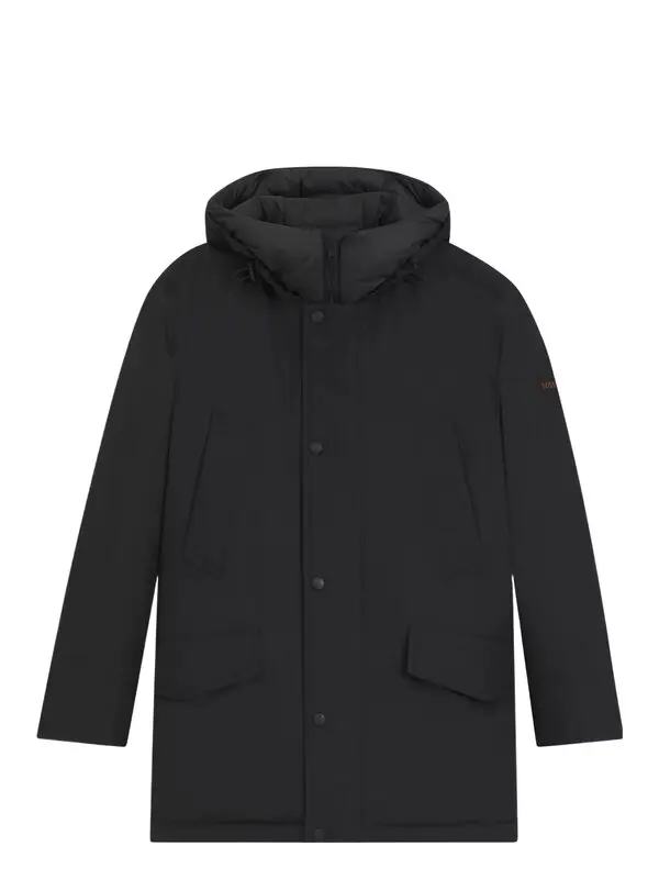 Hugo Boss Logo Patch Hooded Jacket - Black