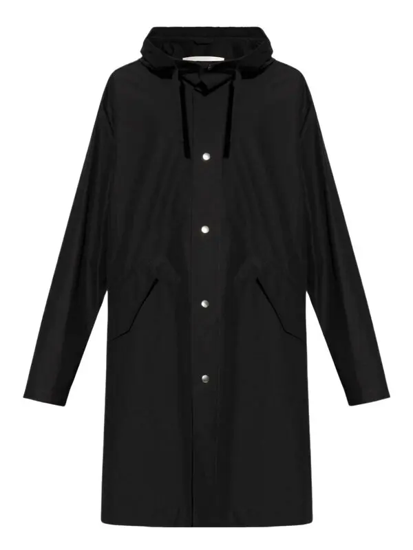 JIL SANDER Logo Hooded Parka - Black