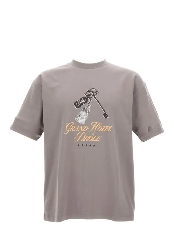 Drole De Monsieur Drôle De Le Shirt Grand Hotel T-shirt - Gray