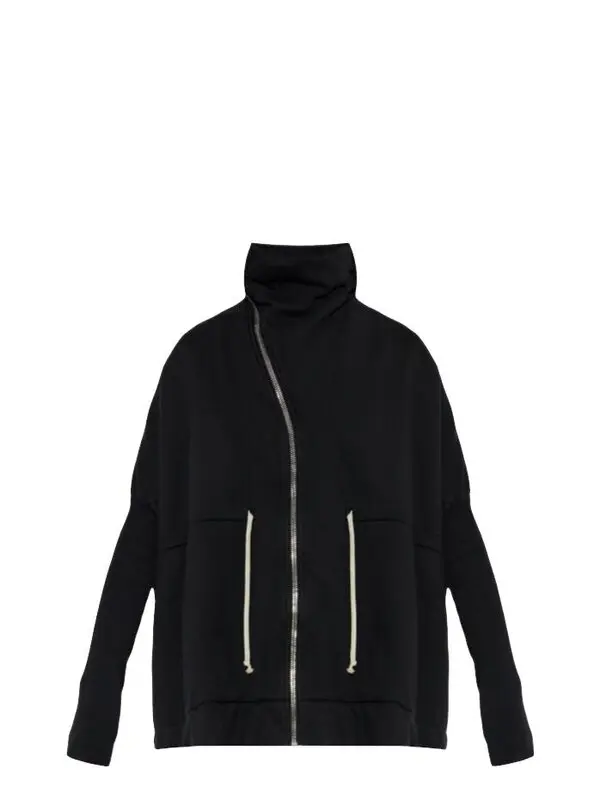Rick Owens Oversized Zipped Sweatshirt - Black