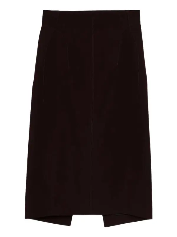 MUGLER Buckled Pencil Skirt - Black