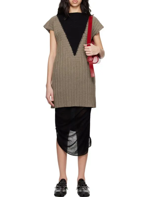 KIKO KOSTADINOV Dakota Rib Knit Shift Dress - Gray