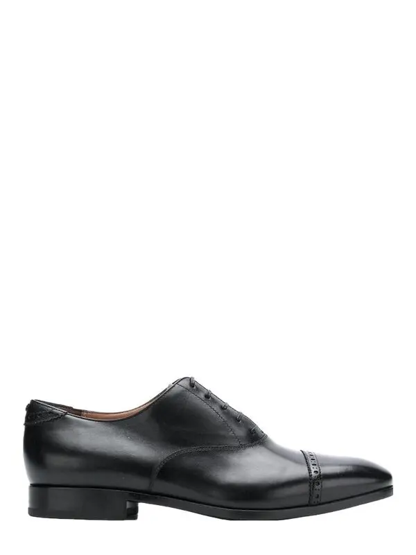 FERRAGAMO Cap Toe Oxford Shoes - Black