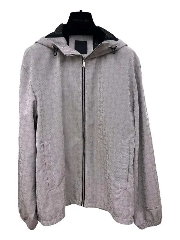 Givenchy Monogram 72-jacquard Hooded Windbreaker - Gray