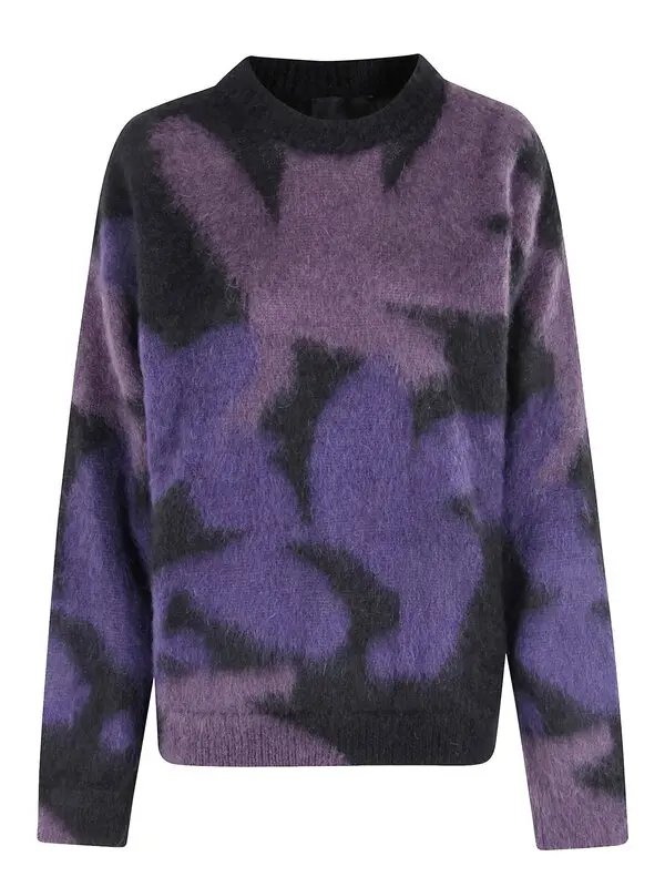ROBERTO COLLINA Ikebana Intarsia Knitwear - Black