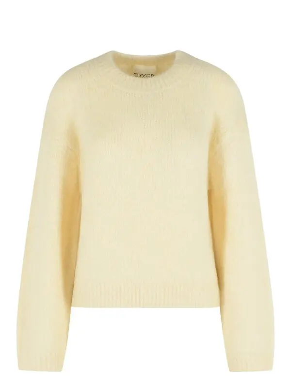 Closed Round Neck Jumper - Nude