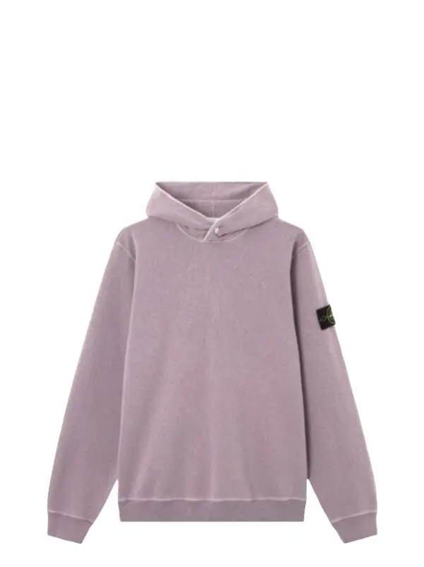 Stone Island Logo-patch Hoodie - Purple-gray