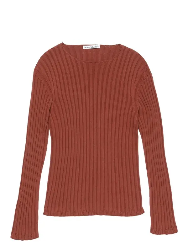 Acne Studios Ribbed Jumper - Brown