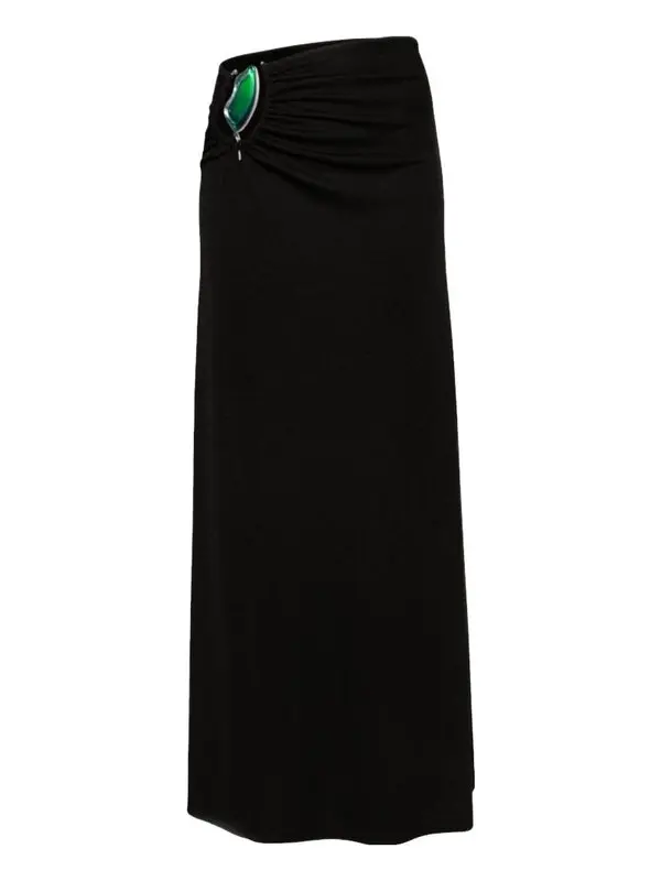 Christopher Esber Ruched Maxi Skirt With Embellishment - Black