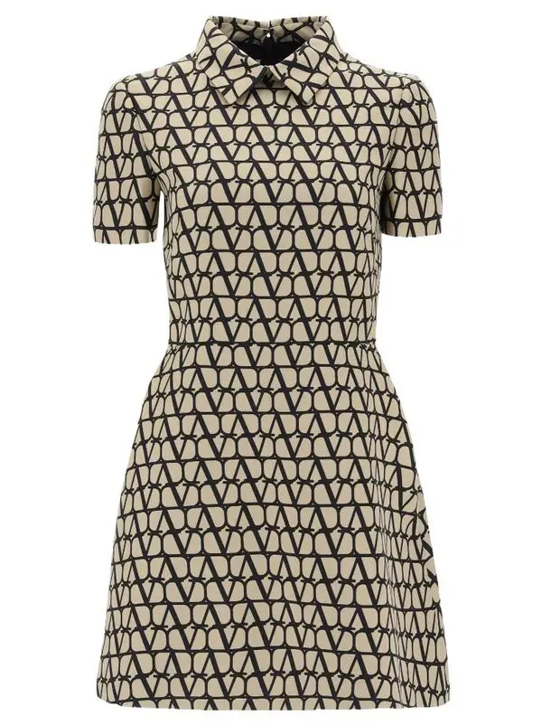 Valentino Garavani Vlogo Signature Short-sleeve Dress - Nude