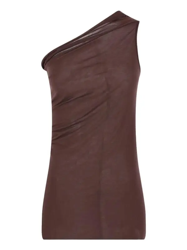 Rick Owens Athena Asymmetric Sleeveless Top - Brown