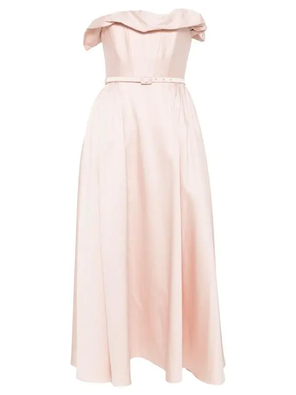 Roland Mouret Ruffled Midi Dress - Light Pink