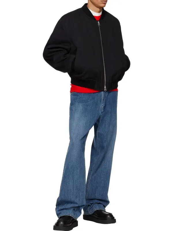 JIL SANDER Padded Bomber Jacket - Black
