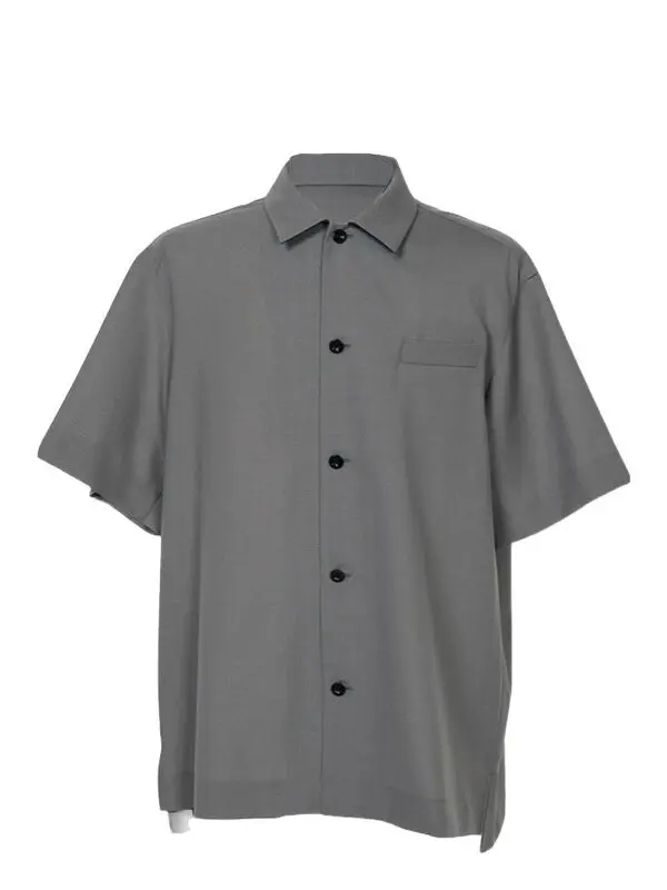 Sacai Welt-pocket Button-fastening Shirt - Gray