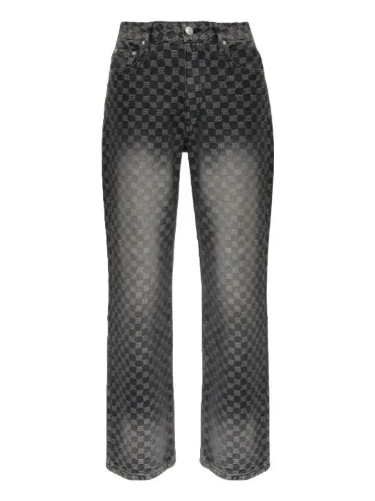 MISBHV Monogram Check Jeans - Black