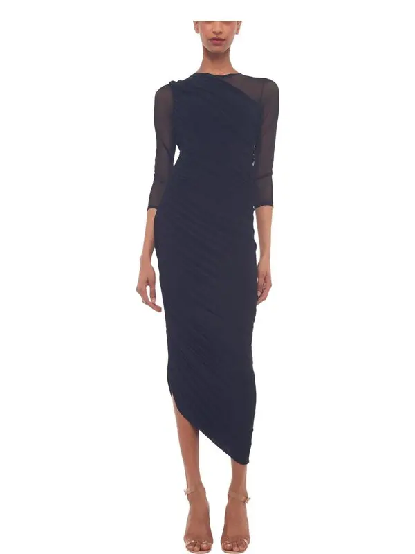 Norma Kamali One-shoulder Asymmetrical Hem Dress - Black