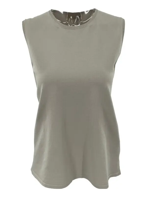 Max Mara Sleeveless Crewneck Top - Gray