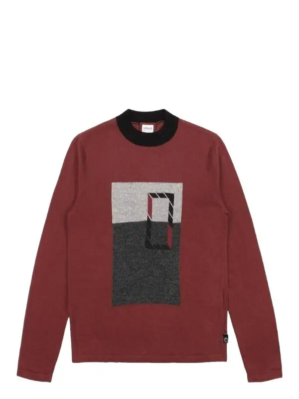 Emporio Armani Knitted Round Neck Sweater - Red