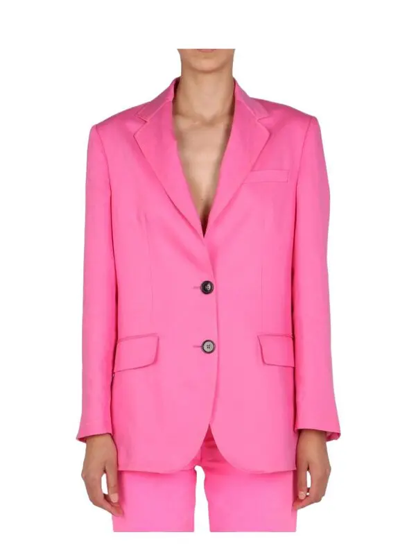 MSGM Single Breasted Long Sleeved Blazer - Pink