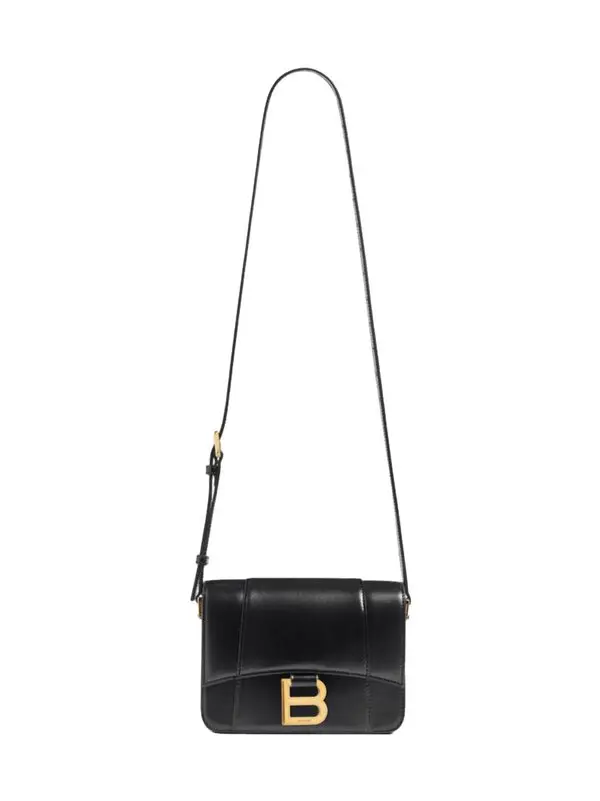 Balenciaga Hourglass Small Flap Bag - Black