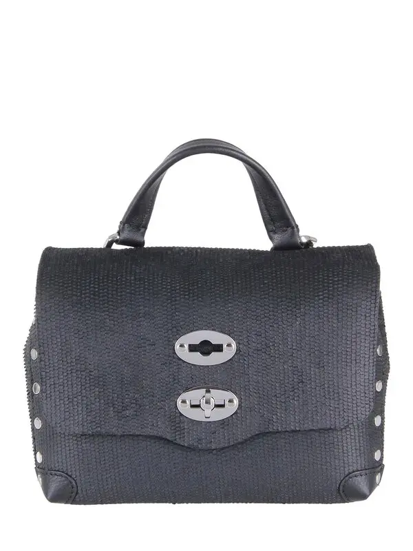 ZANELLATO Baby Postina Shoulder Bag With Twist Lock Closure - Black