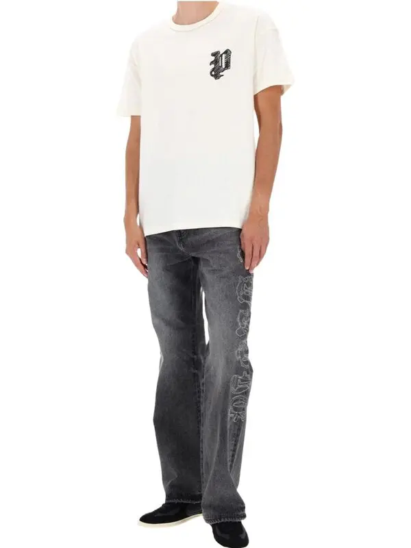 PURPLE BRAND Gothic Wordmark Jeans - Black