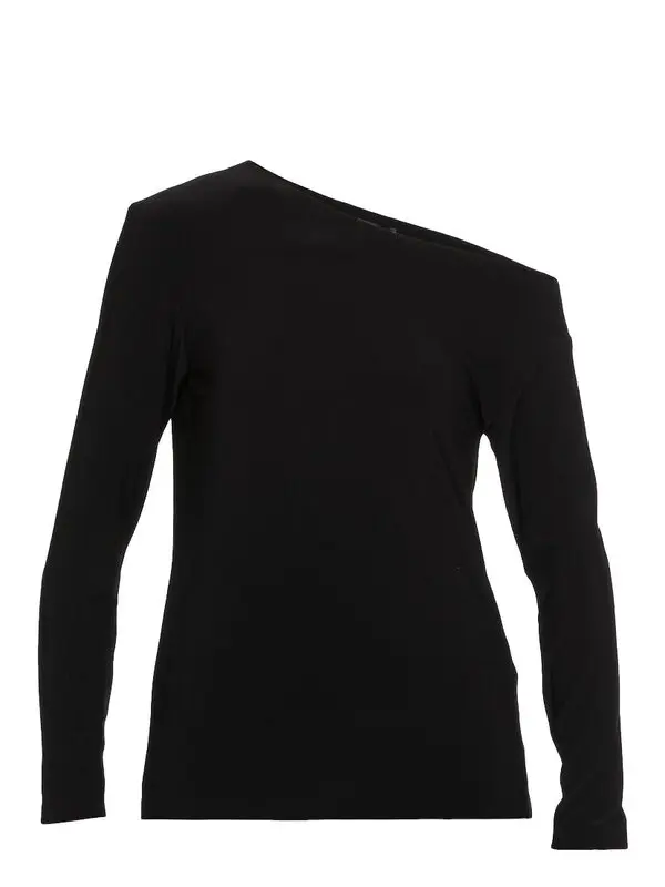 Norma Kamali Off-the-shoulder Long Sleeve Top - Black