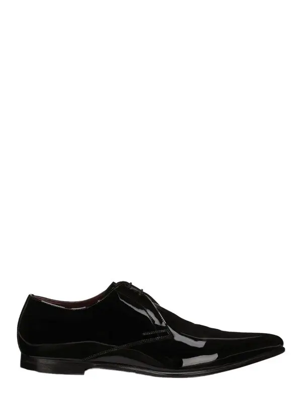 Dolce & Gabbana Patent Leather Derby Shoes - Black