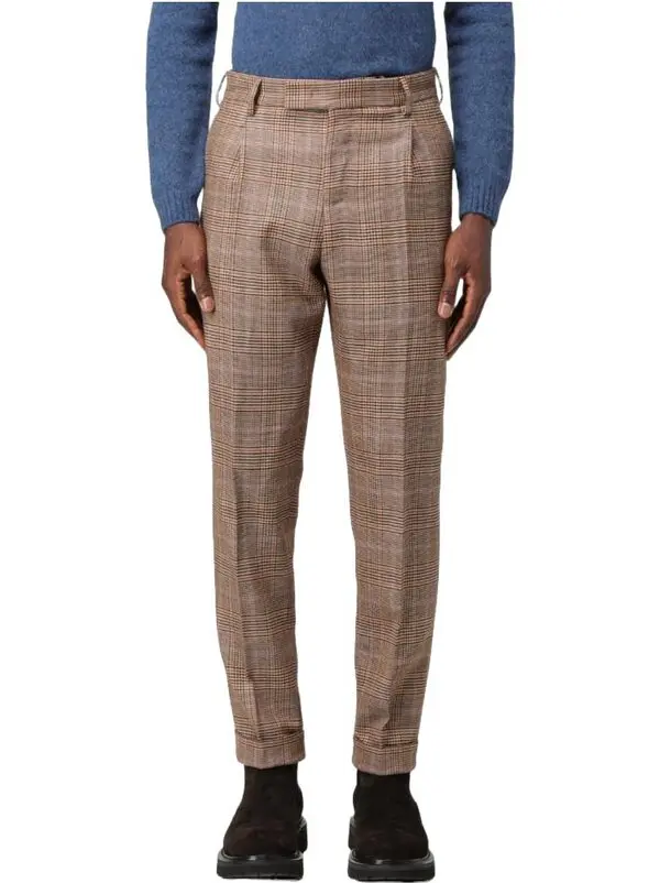 PT PANTALONI Tory Burch Virgin Wool Dress Trousers - Brown