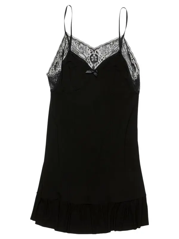 Acne Studios Lace Trim Mini Dress - Black