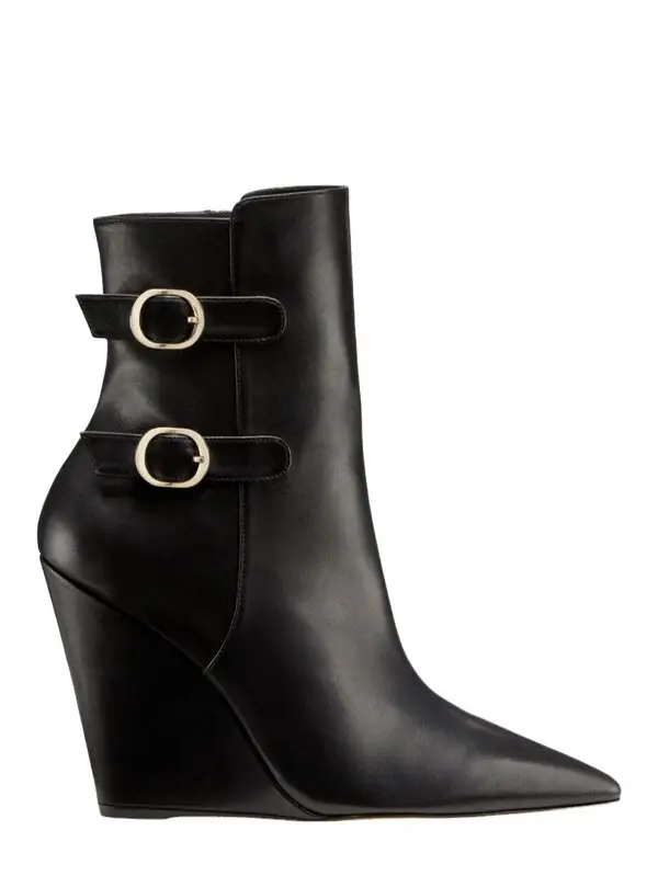 STUART WEITZMAN Pointed Toe Wedge Boots - Black