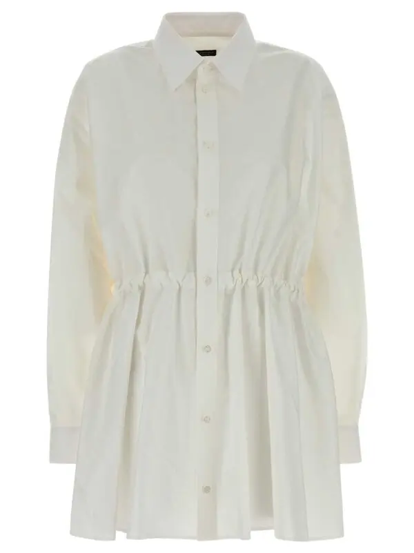 Balenciaga Hourglass Shirt Dress - White