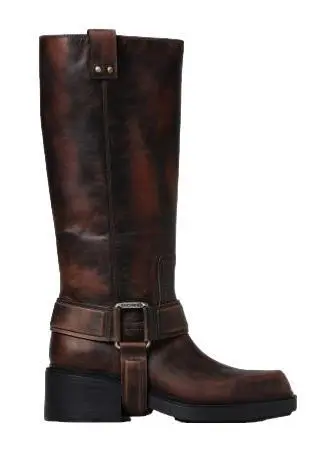 VIC MATIE Saddle Calf-length Boots - Black