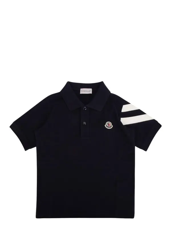 Moncler Logo Patch Polo Shirt - Midnight Blue