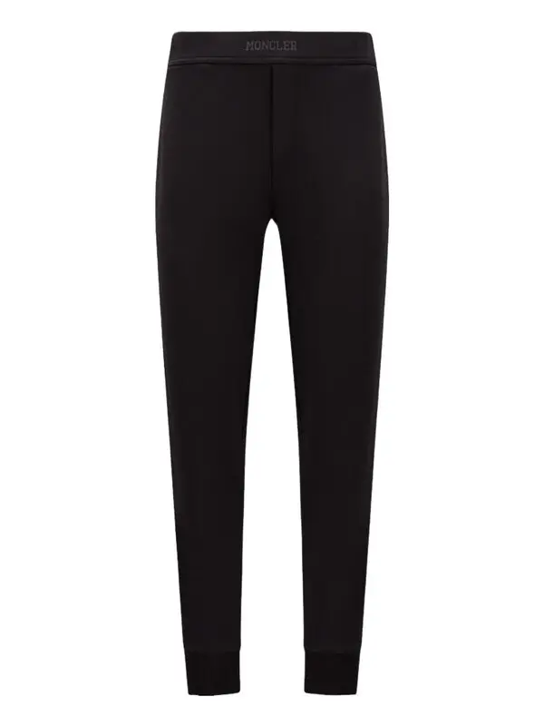 Moncler Logo Patch Straight Leg Trousers - Black