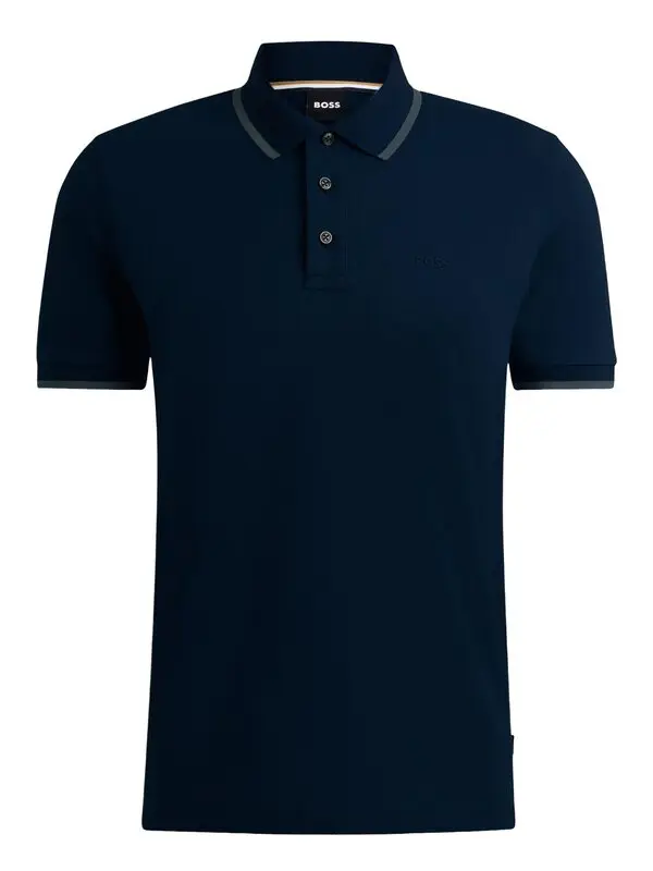 Hugo Boss Logo Detailed Polo Shirt - Black