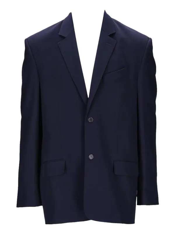 Balenciaga Buttoned Long-sleeved Blazer - Black