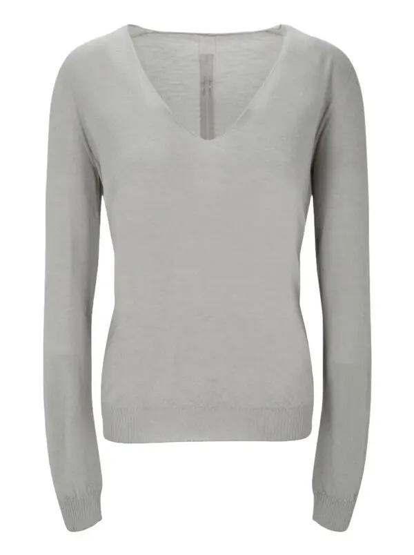 Rick Owens V-neck Knitted Jumper - Gray