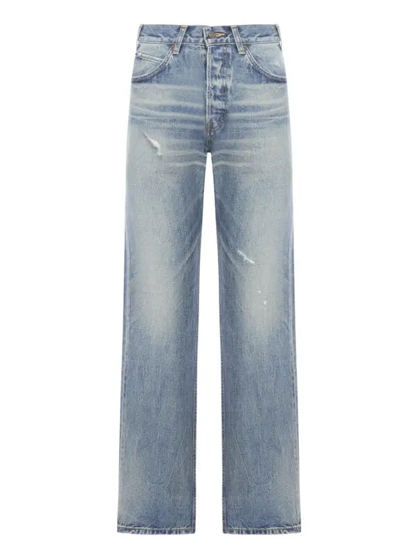 Celine Kurt Jeans In Summer Dazed Wash Denim - Gray