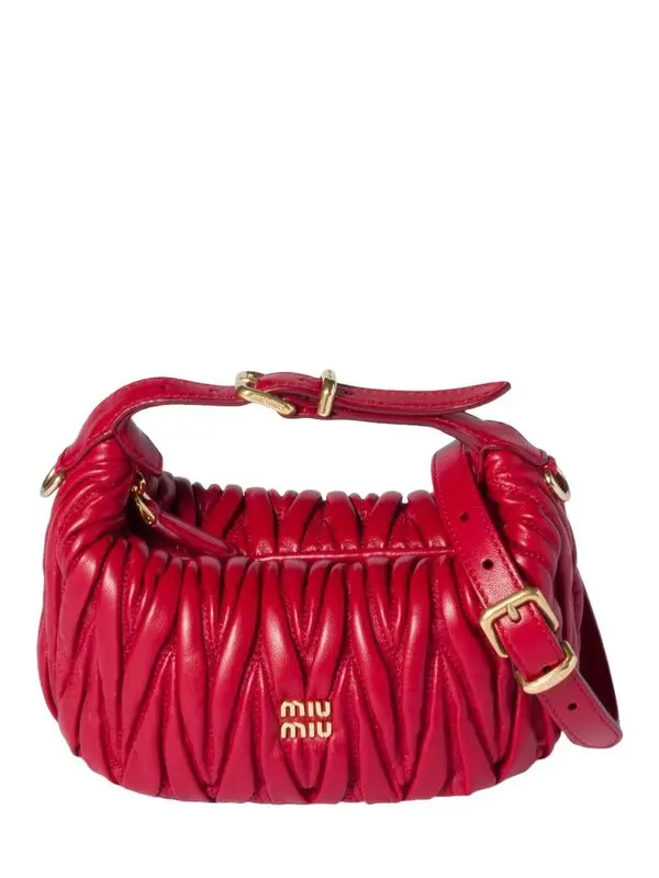 Miu Miu Matelassé Zipped Pouch - Red