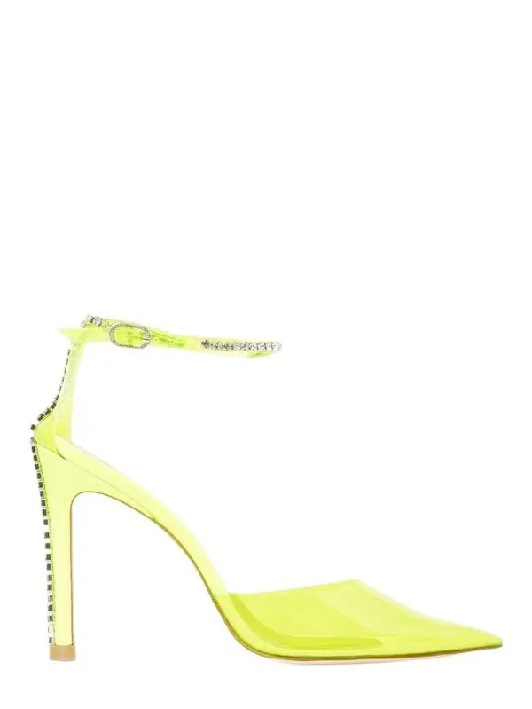 STUART WEITZMAN Embellished Pointed High Heel Sandals - Yellow