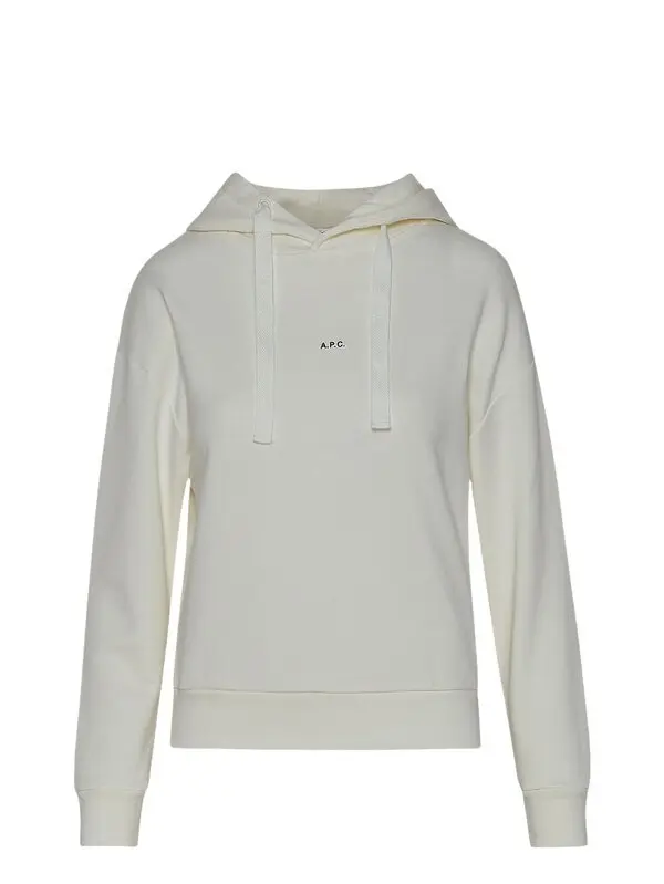 A.p.c. Logo Detail Drawstring Hoodie - Gray