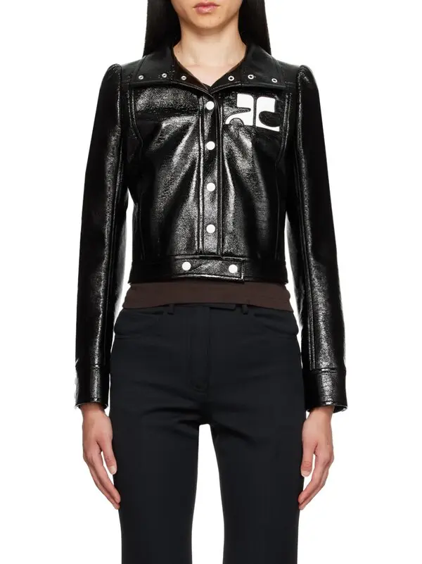COURREGES Courrèges Re-edition Cropped Jacket - Black