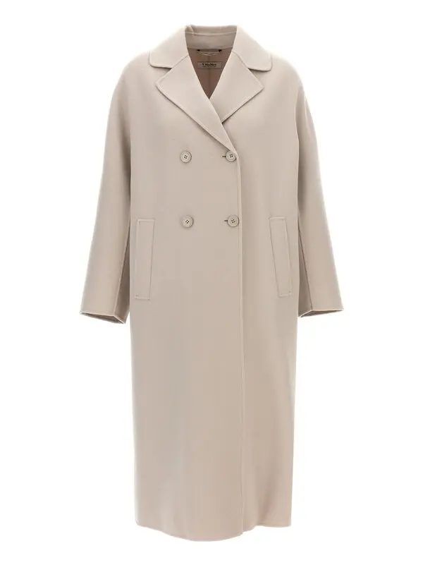 Max Mara Long-sleeved Double-breasted Coat - Nude
