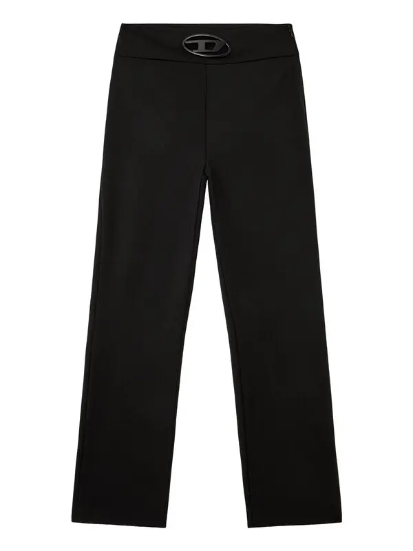 DIESEL® P-ersy High Waisted Straight Leg Trousers - Black