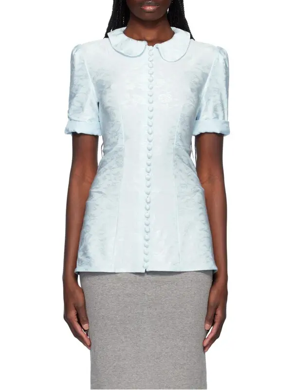 JIL SANDER Flower Jacquard Shirt - Sky