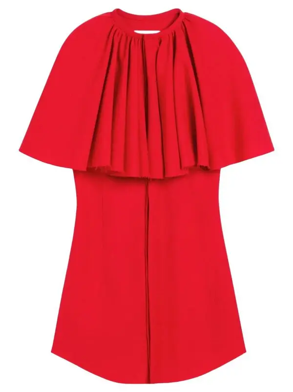 Ami Ruffled Mini Dress - Red
