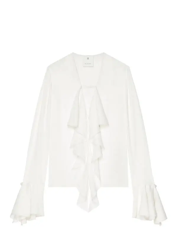 Givenchy 4g Pattern Ruffled Blouse - White